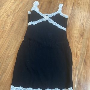 Dresses | Y2k Black And White Lace Drace | Poshmark